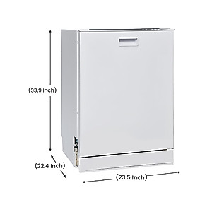 Equator 24 in Dishwasher Top Control 3 Rack 15 place 3.4g QUIET 51 dB 110V EStar in White