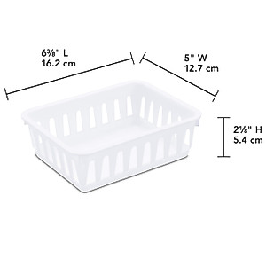 Sterilite 16058024 Mini Storage Tray, White, 24-Pack