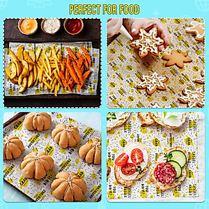 KKBES 100 PCS Graduation Wax Paper Sheets, Graduation Candy Wrappers, Graduation Party Supplies for Gift Wrapping Candy Fast Food Baking, 2 Sizes