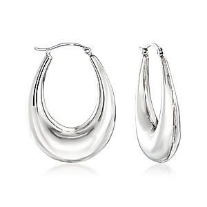 Ross-Simons Sterling Silver Graduated Hoop Earrings