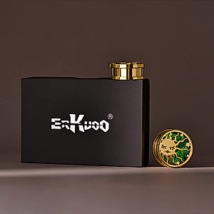 ERKUOO 2PCS Sun Moon Ear Gauges Screw Ear Tunnels Plugs Flesh Stretchers Piercing Earrings Hangers Expander 0g(8mm)