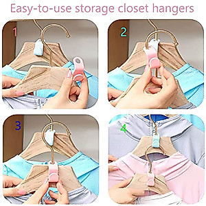 Clothes Hanger Connector Hooks 60 Pcs Hangers Space Saving Closet Hanger Plastic Hooks for Family or Clothing Shop Organizer Hangers Accessory