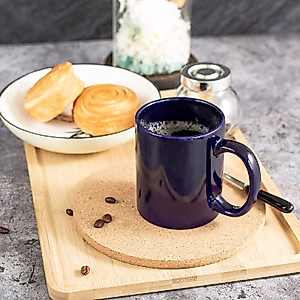 Bycnzb 12oz coffee mug set of 6 Coffee Mugs for Coffee, Tea, Cocoa, Milk（cobalto）