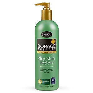 ShiKai Borage Therapy Dry Skin Lotion Body Moisturizer (16 oz) Unscented Skincare | Hydrating Lotion for Dry Hands & Body | With Oatmeal & Shea Butter