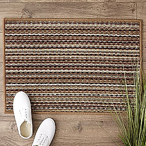 DII Fashion Contemporary Area Rug Non-Skid, Perfect for Bedroom, Living Room, Kitchen, Laundry, Washroom, Mudroom, Loft or Office, 20x30, Multi-Stripe