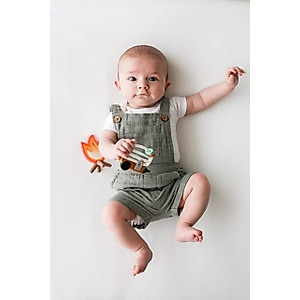 Lucy Darling Camper Baby Teether Set, 2 Pcs Textured Silicone Teething Toys, 0+ Months Baby Essentials for Infant Girl or Boy, BPA-Free Teething Relief & Chew Toy, Easy to Hold, Chew & Clean Teethers