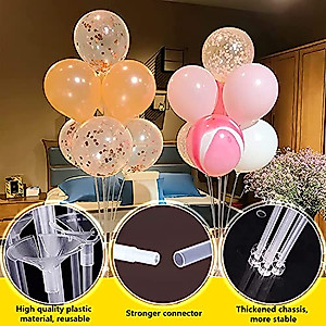 Balloon Stand, Balloon Stand Kit 28Inch Height, Table Balloon Stand 4 Set, for Wedding, Birthday, Baby Shower, Christmas, Parties Decoration (Not Include Balloons)