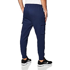 Nike Men's Club Fleece Cargo Joggers (L, Navy)
