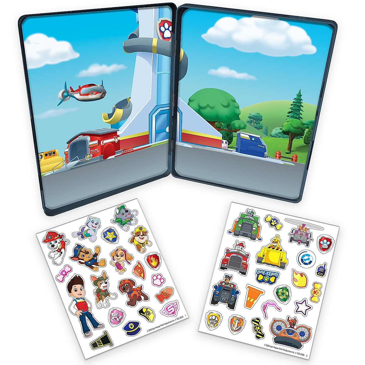 PAW Patrol - Magnetic Creations Tin - Dress Up Play Set - Includes 2 Sheets of Mix & Match Dress Up Magnets with Storage Tin. Great Travel Activity for Kids and Toddlers!