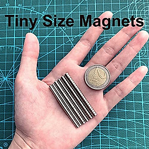 200 MEALOS Mini Magnets - 100pcs 3X1mm, 50pcs 4x2mm, 50pcs 5x2mm - Tiny Thin Magnets for Miniatures Small Model Hobby Crafts - Small Round Little Magnets Combo Pack