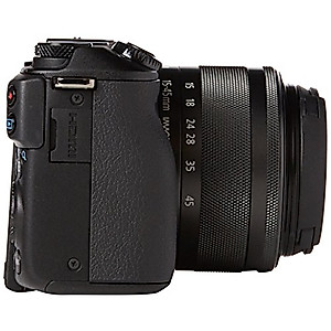 Canon EOS M3 24.2MP 1080P Wi-Fi Camera with EF-M 15-45mm is STEM Lens (Black) International Version (No Warranty)