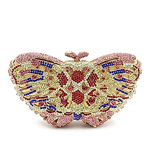 Custom Women bling diamond party skull handbag hand rhinestone Pumpkin ice cream clutch Butterfly owl Swan purse evening bags Flower Basket