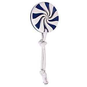 Generic Lollipop Dog Toys for Aggressive Chewer, Tough Dog Dental Chews Toy, Indestructible Dog Toys for Large Dogs, Chew Toys Food Grade, Puppy Teething Toys., Blue+White