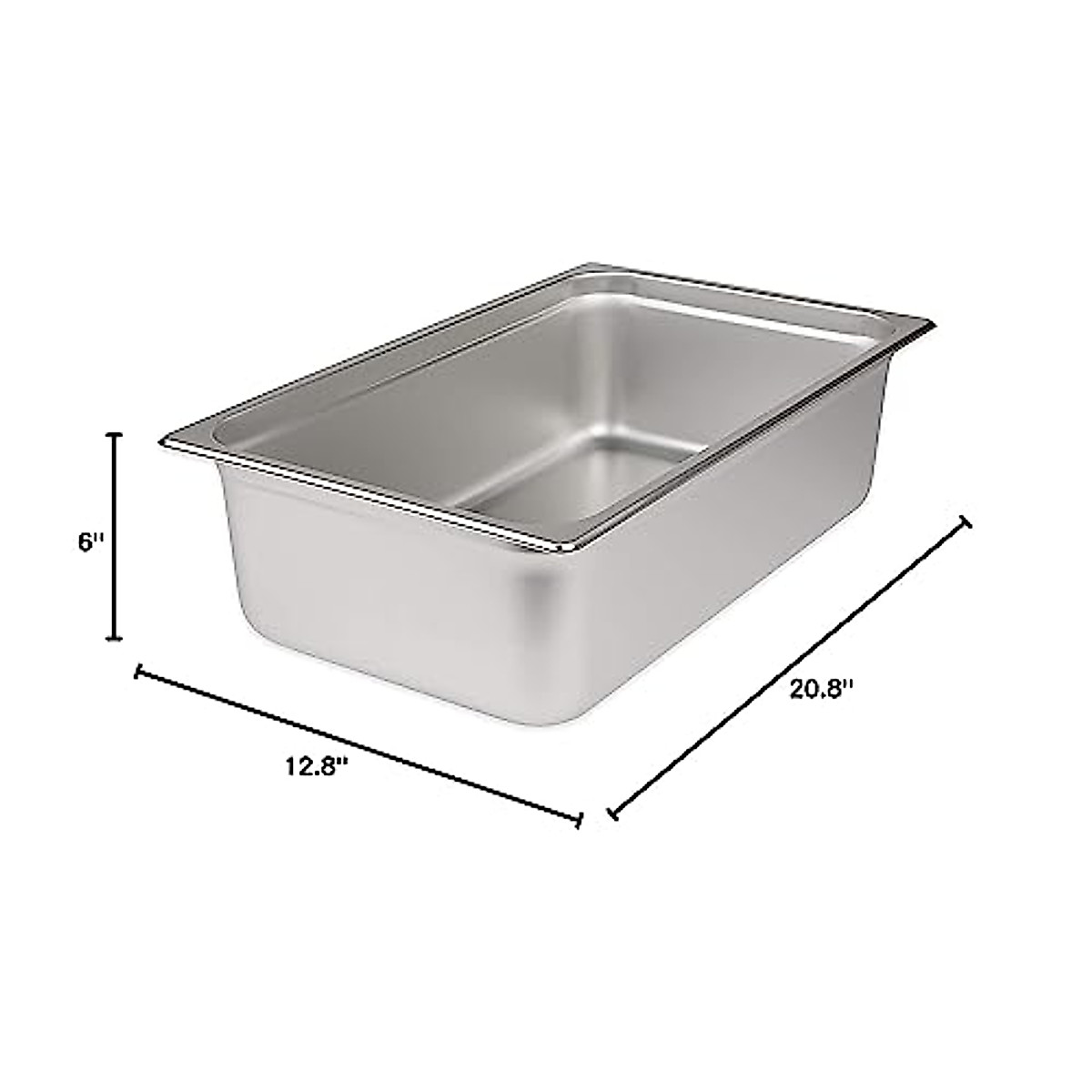 Update International NJP-1006 Steam Table Pan, 6", Stainless Steel