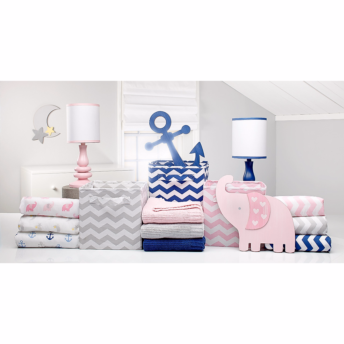 Little Love by NoJo Separates Collection Solid Crib Skirt, Navy