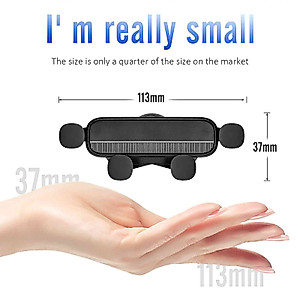 Phone for Car Phone Holder [Upgraded Design] Mini Phone Holder Car for iPhone/Smartphone Air Vent Clip Auto Lock Car Cell Phone Holder Cradle for Realme C15 Qualcomm Edition