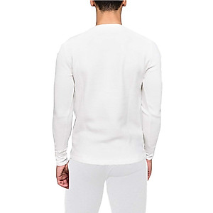 Place and Street Men’s Cotton Thermal Underwear Set Shirt Pants Long Johns White