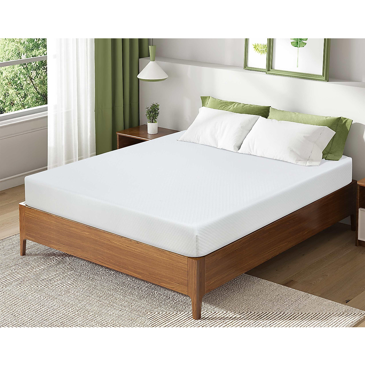 BIQWBIC 8 Inch Queen Mattresses Gel Memory Foam Mattress, Medium Firm Queen Mattress Pad in a Box for Cool Sleep, Queen Size Mattresses with Breathable Cover, CertiPUR-US Certified(8 in, Queen)