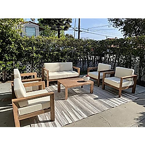 Sqodok Patio Cushion Covers Set for 7 Pcs Outdoor Sectional Rattan Sofa Set, Outdoor Cushion Covers for Seat and Back, Tan