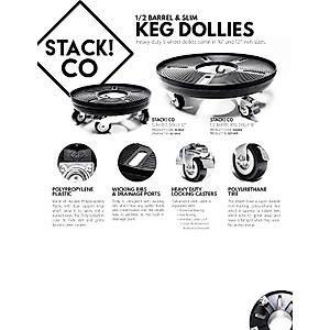 Half-Barrel Keg Dolly - Inexpensive and Easy Way to Move Half-Barrel Kegs and Large Heavy Pots - Transport Kegs from Walk-in to Keg Fridge at Bar - Makes it Easy to Roll Kegs to Mop Cooler Floor