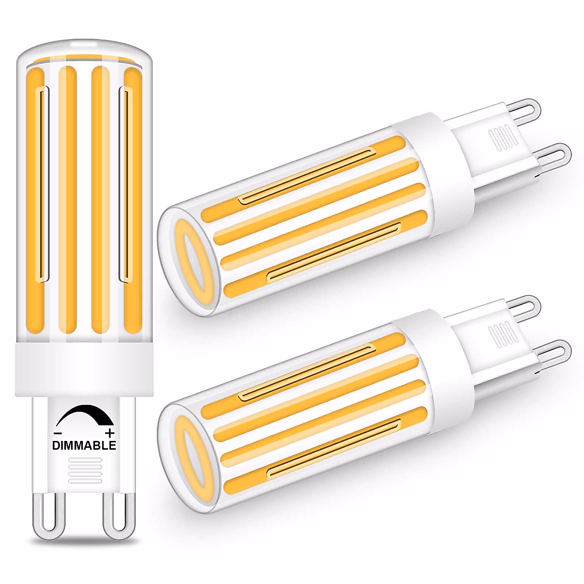 BROLSKUN G9 LED Light Bulbs 8W, Warm White Light, 60W - 80W Halogen Equivalent, Dimmable G9 Bi-Pin Base for Chandelier Lights Bulb Foyer Lights Ceiling Light Bulb (3 Pack)