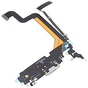 Charging Port Board Dock Connector Flex Cable Replacement Compatible with iPhone 14 Pro Max 6.7inch (White)