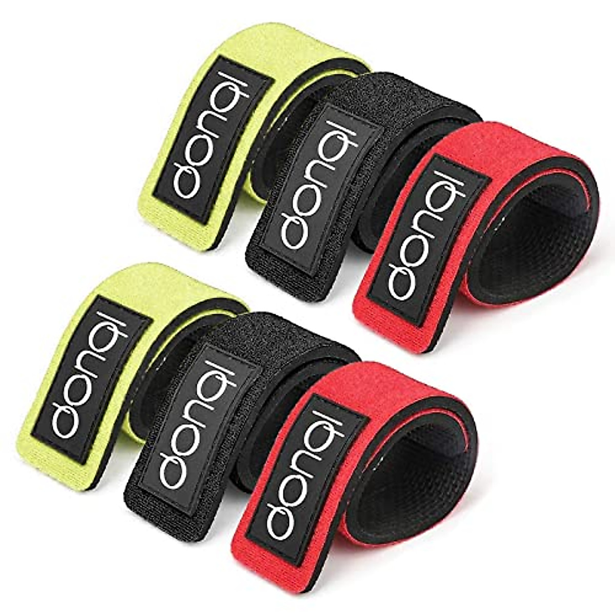 DONQL Fishing Belt Fishing Rod Ties Stretchy Rod Straps Fishing Rod Belt Holders for Casting Rods (3Colors,6Pcs) (3 Colors)