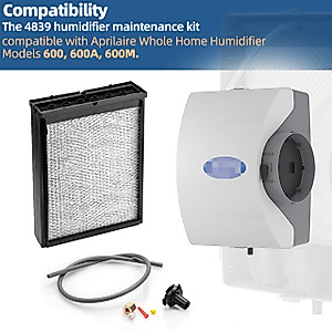 Sconva 4839 Humidifier Maintenance Kit with Model No. 35 Water Panel Humidifier Replacement Filter Compatible with Aprilaire Whole Home Humidifier Models 600, 600A, 600M Humidifier Parts & Accessories