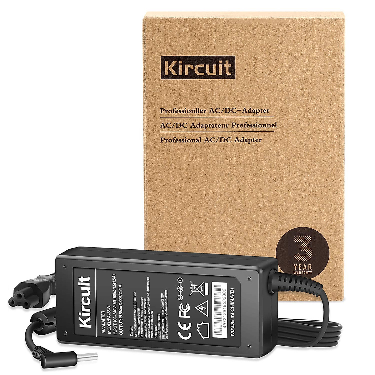 Kircuit 10Ft AC/DC Adapter for LG EAY63031604 49LJ5100 LED TV Power Supply Cord Charger