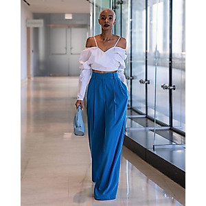 The Drop Women's White Off Shoulder Draped Crop Top by @signedblake, L