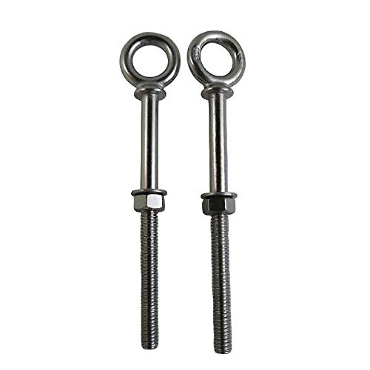 US STAINLESS 2 Pieces Stainless Steel 316 Eye Bolt 1/2" x 6" UNC Short Thread with Shoulder Marine Grade Bolt Pitch of 13
