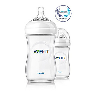 Philips AVENT BPA Free Natural Polypropylene Bottle, 9 Ounce, 2 Pack