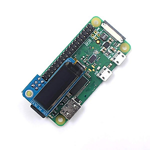 Stemedu 2PCS PiOLED 0.91inch OLED Display Module 128X32 SSD1306 White for Raspberry Pi 4B/3B/3B+/2B/B/Zero