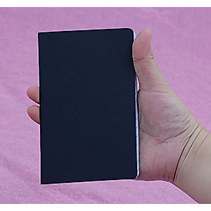 24 Pcs 5.5 Inch x 3.5 Inch Black Cover Pocket Notebook 32 Sheets (64 Pages) Blank Pages 70 Gsm Paper (Blank 24pcs)