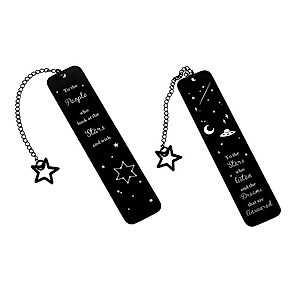 Book Lover Gifts for Women Funny Bookish Bookmark Gifts for Friends Book Fans Book Lover Gifts for Reader Inspirational Birthday Christmas Graduation Gifts for Women, Star Bookmark 1PCS Double-Sided