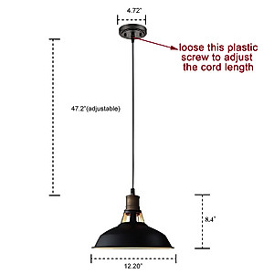CLAXY Ecopower Industrial Metal Barn Pendant Light 3 Pack