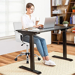 BLKMTY Home Desk Chair Ergonomic Computer Chair Vanity Chair Modern PU Leather Office Chair Adjustable Swivel Chair Computer Executive Chair Mid-Back Student Desk Chair for Teen Girl, White