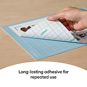 Cricut Light Grip Cutting Mat 8.5in x 12in, Reusable Cutting Mats for Crafts, Use with Printer Paper, Vellum, Light Cardstock & More, Blue