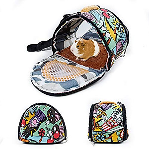 Hamster Guinea Pig Carrier Bag Breathable Small Animals Hedgehog Squirrel Chinchilla Sugar Glider Outdoor Travel Bag Zipper Portable Outgoing Bags