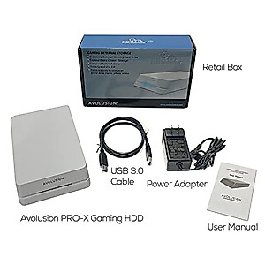 Avolusion HDDGear Pro 8TB 7200RPM USB 3.0 External Gaming Hard Drive (for PS5) White - 2 Year Warranty