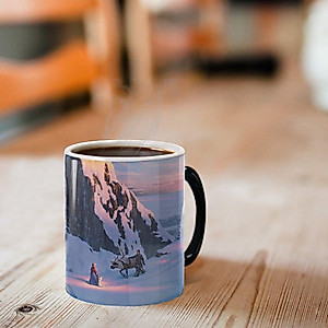 Morphing Mugs Disney – Frozen – Thomas Kinkade Studios - One 11 oz Color Changing Ceramic Mug – Image Revealed When HOT Liquid Is Added!