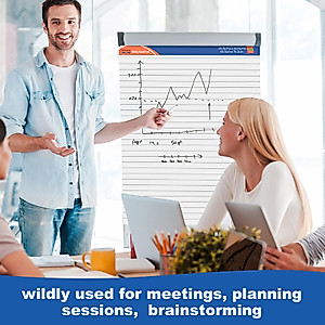 TFTAFAN Sticky Easel Pads Large lined Flip Chart Easel Pads bulk, 25 x 30 Inches Jumbo Self Stick Flip Chart Papers for Teachers School Classroom office Meeting (3)