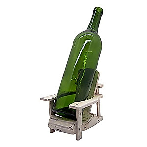 Distressed Beach Chair Wine Bottle Holder, Tabletop Decoration, Beach Themed Décor, 5.5 Inches