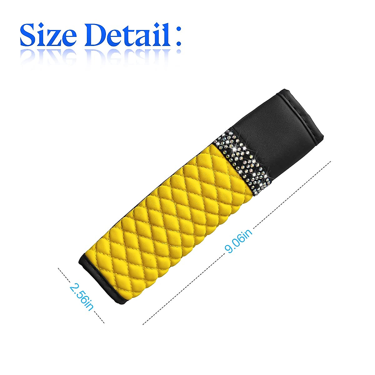 zipelo 2 Pcs Auto Seat Belt Cover, Breathable Leather Shoulder Pads Protect Your Neck, Harness Pads Strap for a More Comfortable Driving, Car Accessories Compatible with Adults Kids (Yellow)