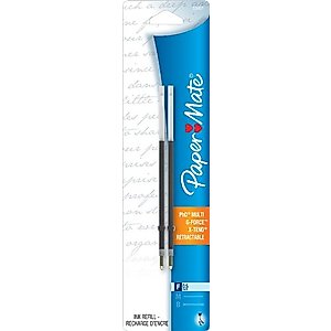 Paper Mate G-Force, Titanium and X-Tend Fine Tip Black Lubriglide Ink Pen Refills, Pack of 2 (5340136)