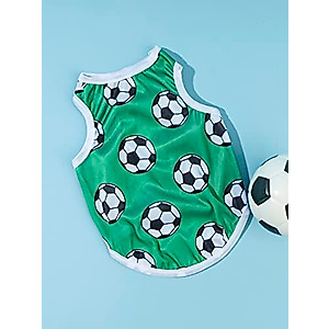 QWINEE World Cup Football Jersey Pet Tank Flag Uniforms Dog Vest Breathable Cat Tee Shirt for Small Medium Large Dog Puppy Kitten Green XS