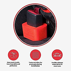 Wididi 2-Pack Car Seat Belt Buckle Holder Buckle Up - Car Seatbelt Guard - Seat Belt Holder - Durable Silicone Material - Car Accessories - Suitable for Kids