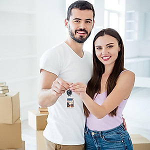 Baaxxango 30pcs Acrylic Photo Frame Keyring,2.16 x 1.5inch/5.5 x 4cm Personalized Keychains,Clear Picture Keychain as Gift,Suit for Artwork