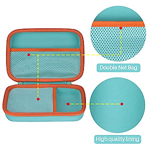 Lebakort Hard Case Compatible with SCRIB3D P1 Advanced / MYNT3D Super Professional Printing / 3Doodler Flow / PIKA3D PRO 3D Printing Pen (Teal Case)