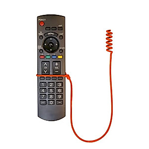 Remote Pigtail | Never Misplace Your Remote Again | Remote Tether | Lost Remote Solution | Fits Apple, Samsung, Sony, LG, Dyson and Other remotes | Silicone | 4-Pack (2 Green & 2 Orange)